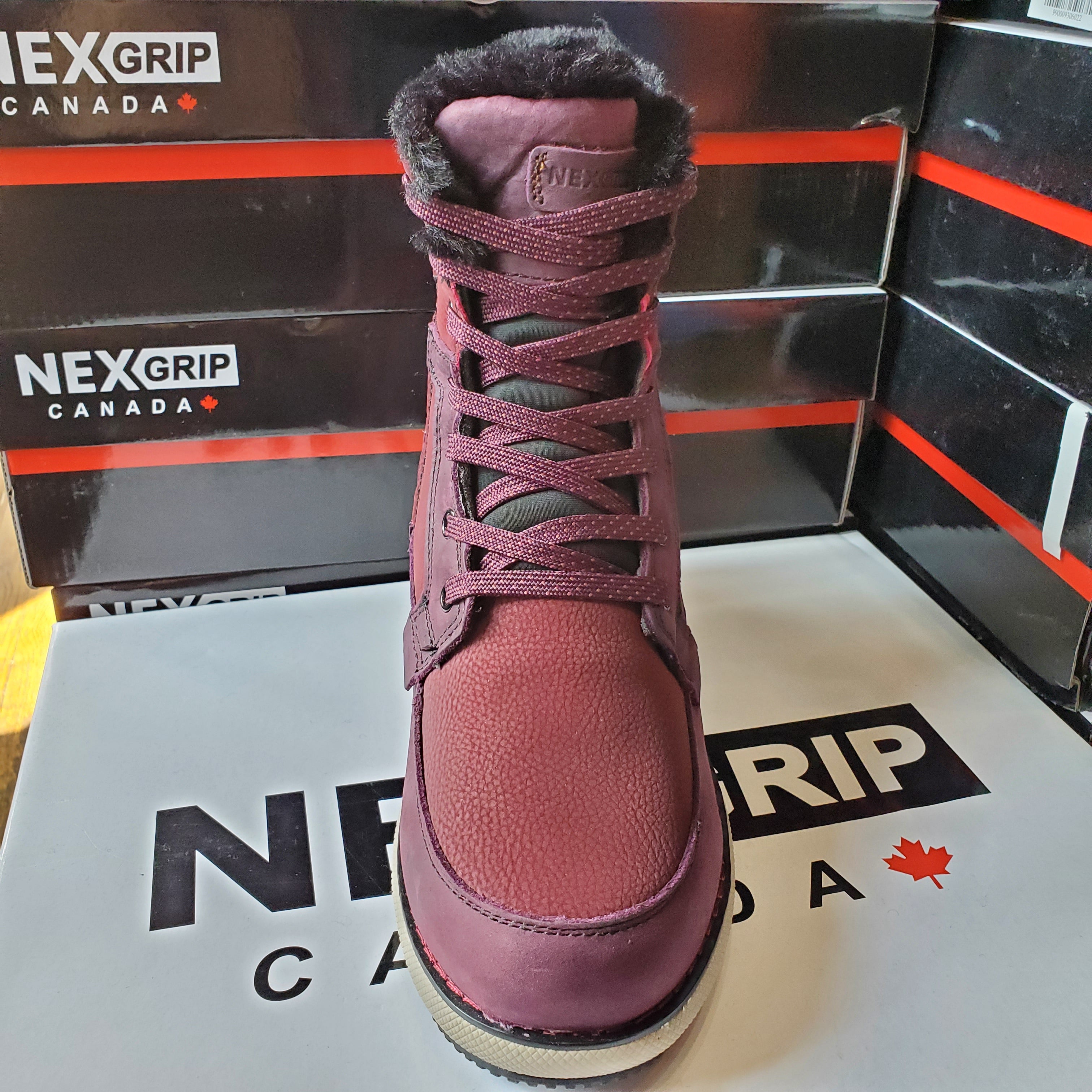 NexGrip Sasha Grape Women’s Snow Boot Waterproof with Retractable Ice ...